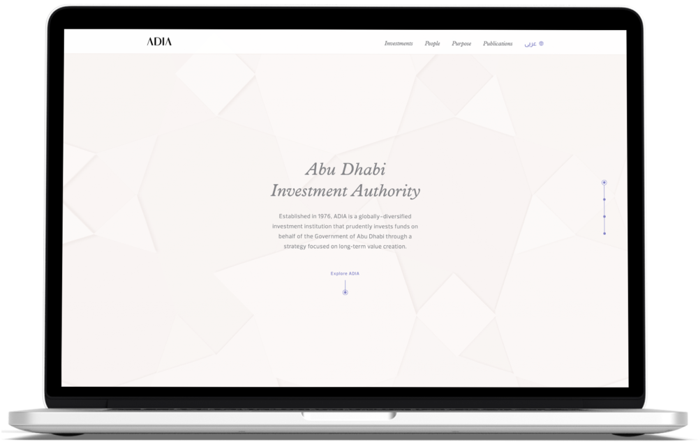 Website Design for the Abu Dhabi Investment Authority | S1T2